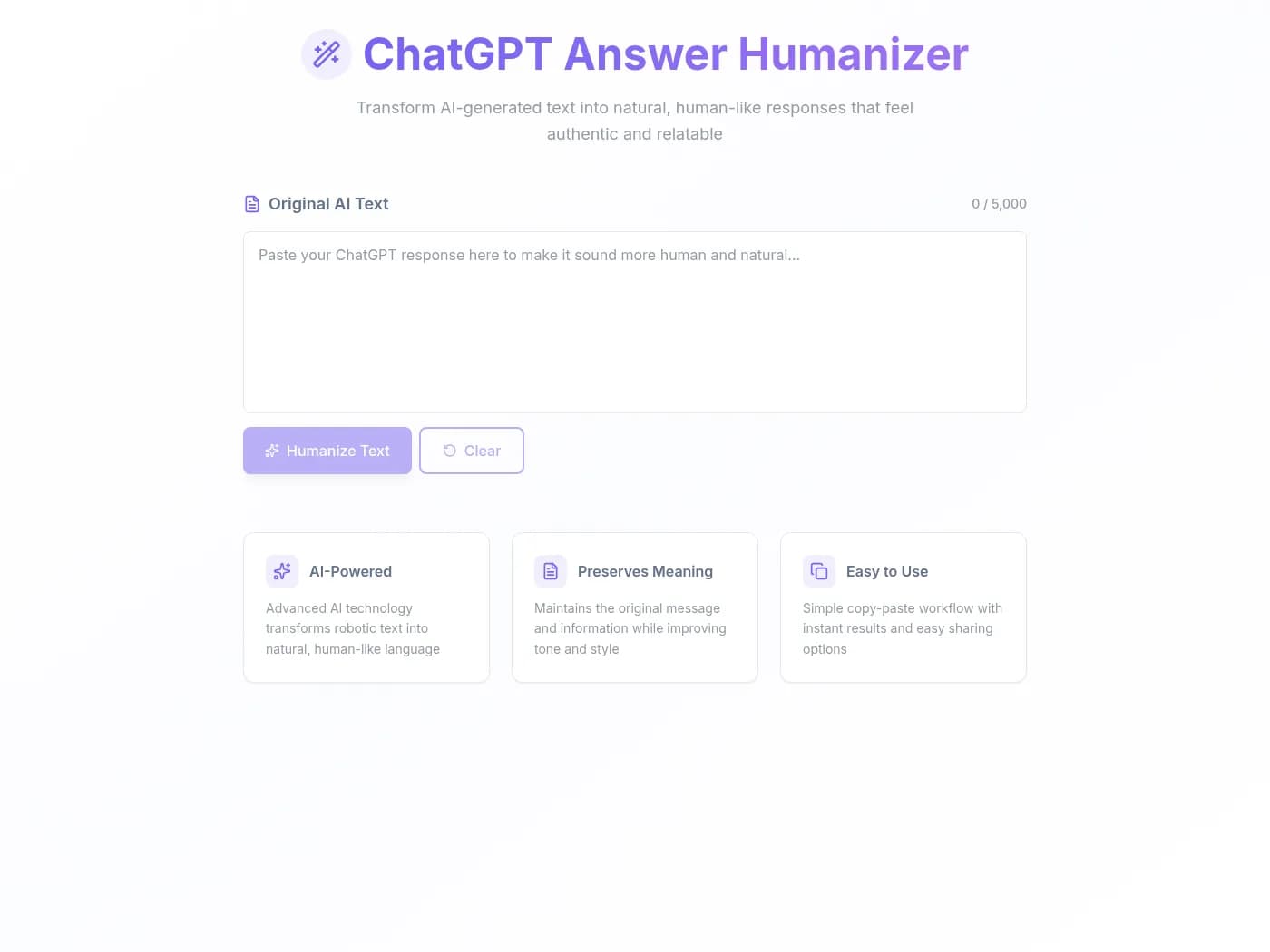 ChatGPT Answer Humanizer
