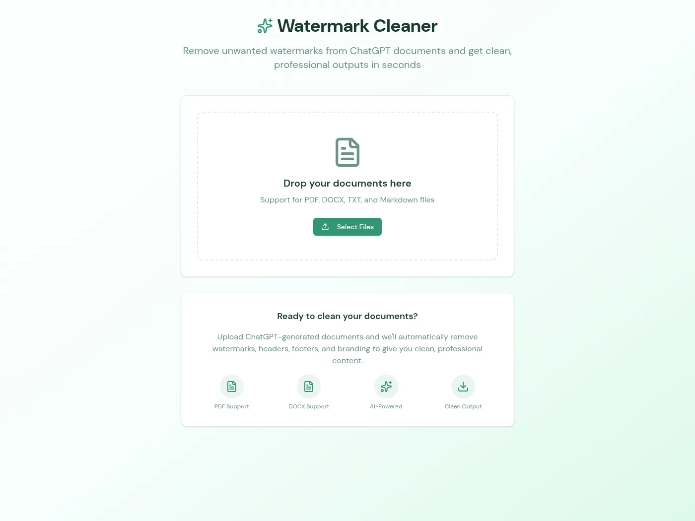 Watermark Cleaner for ChatGPT Docs