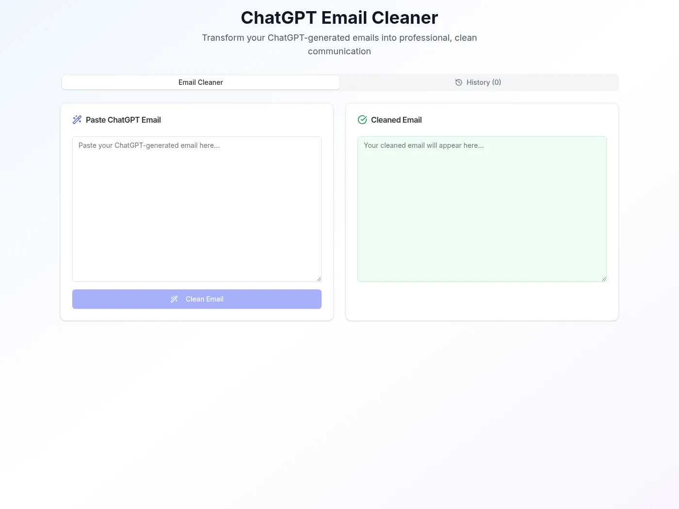 ChatGPT Email Cleaner