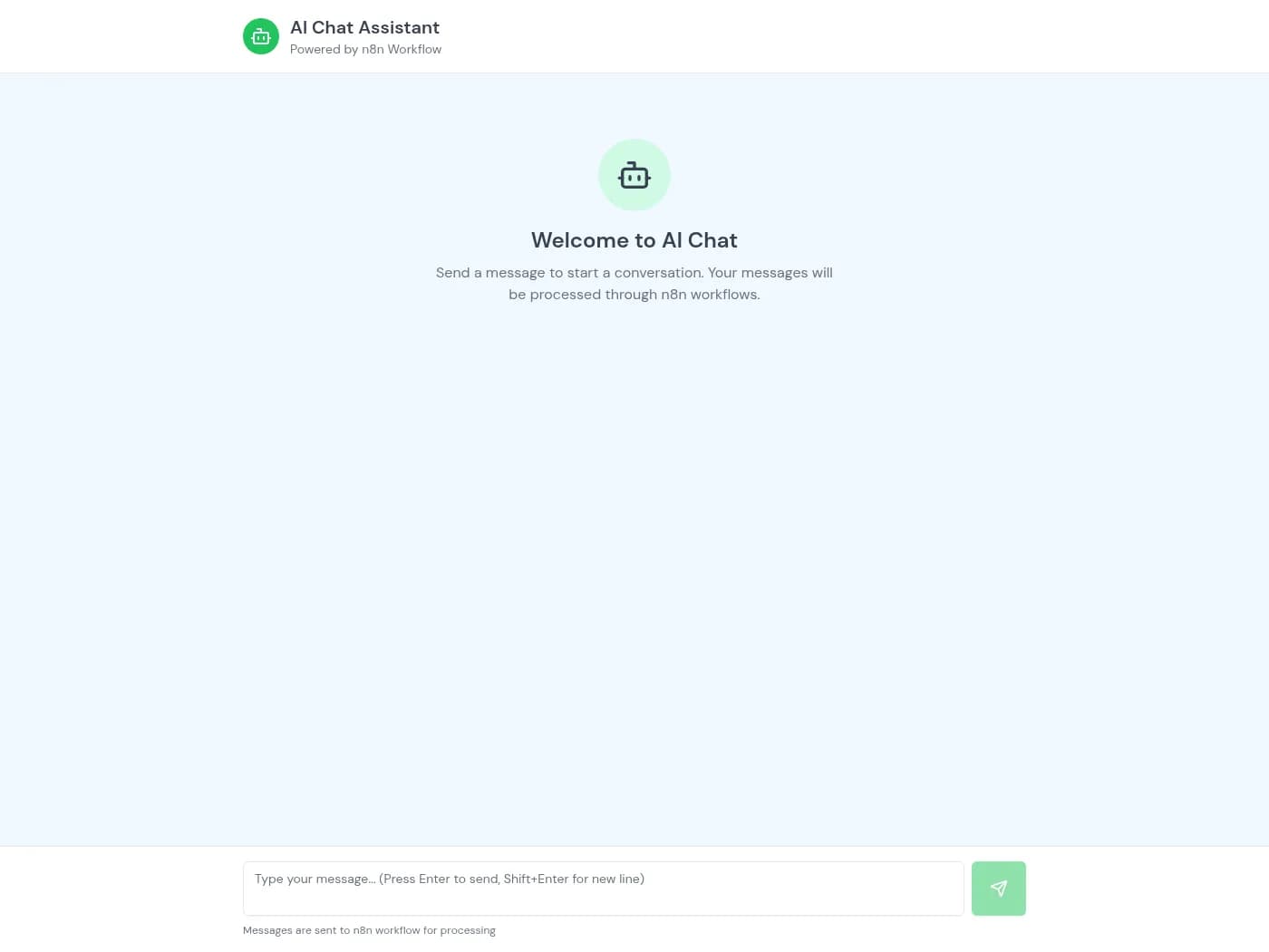AI-Driven Chat Application with n8n Webhook Integration