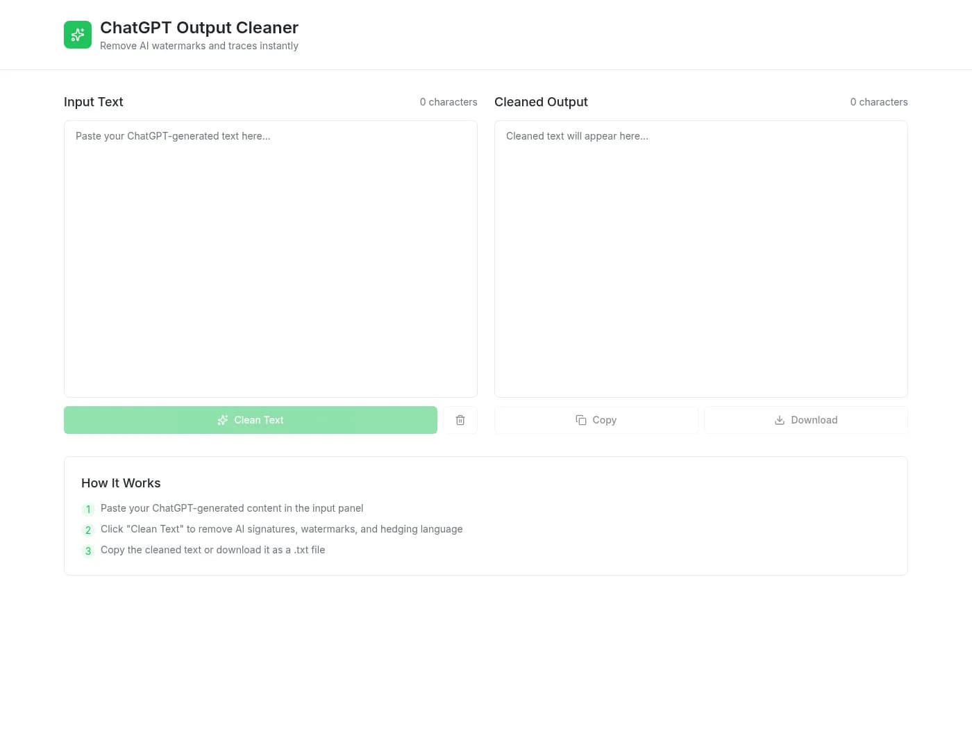ChatGPT Output Cleaner