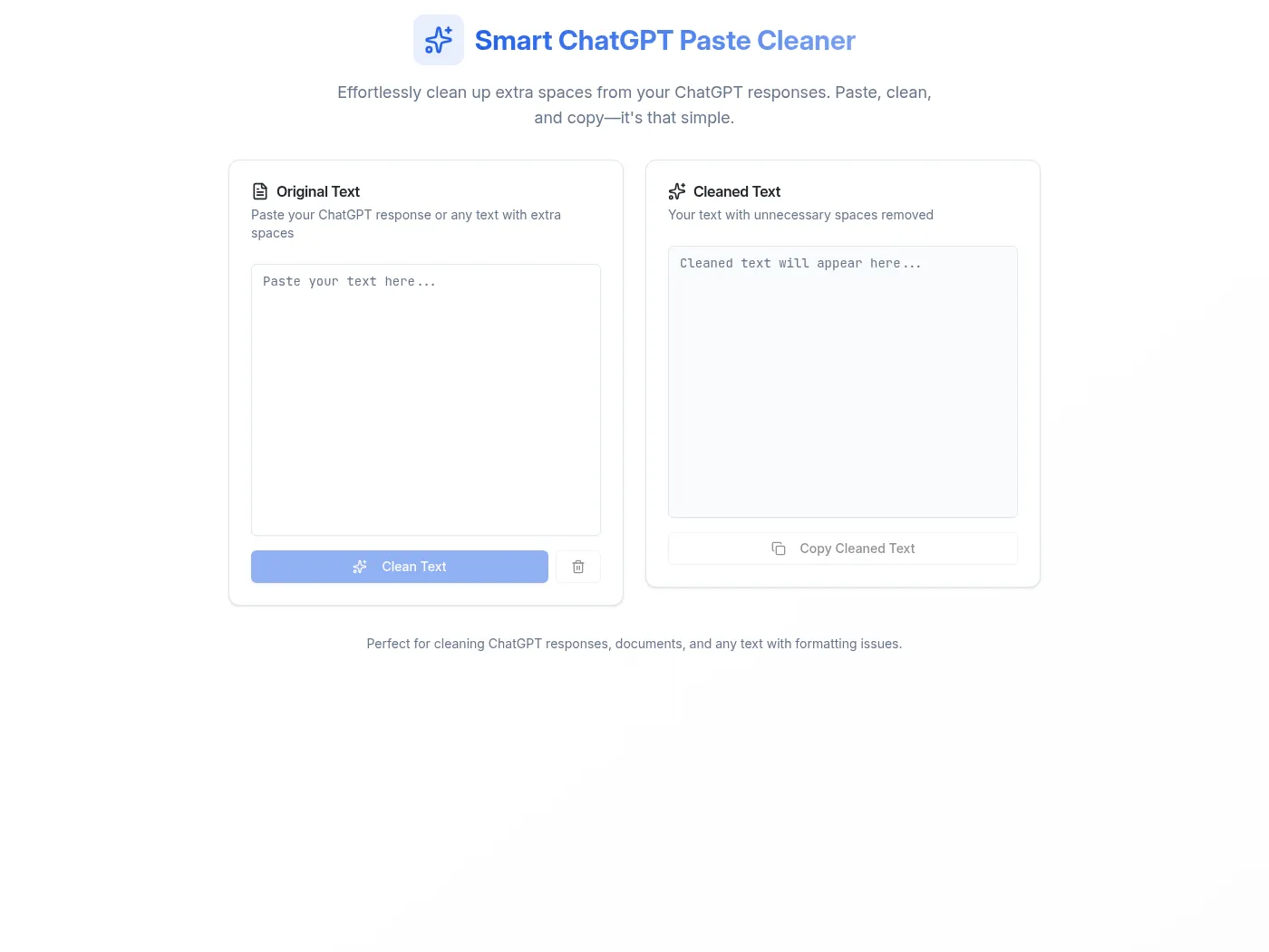 Smart ChatGPT Paste Cleaner