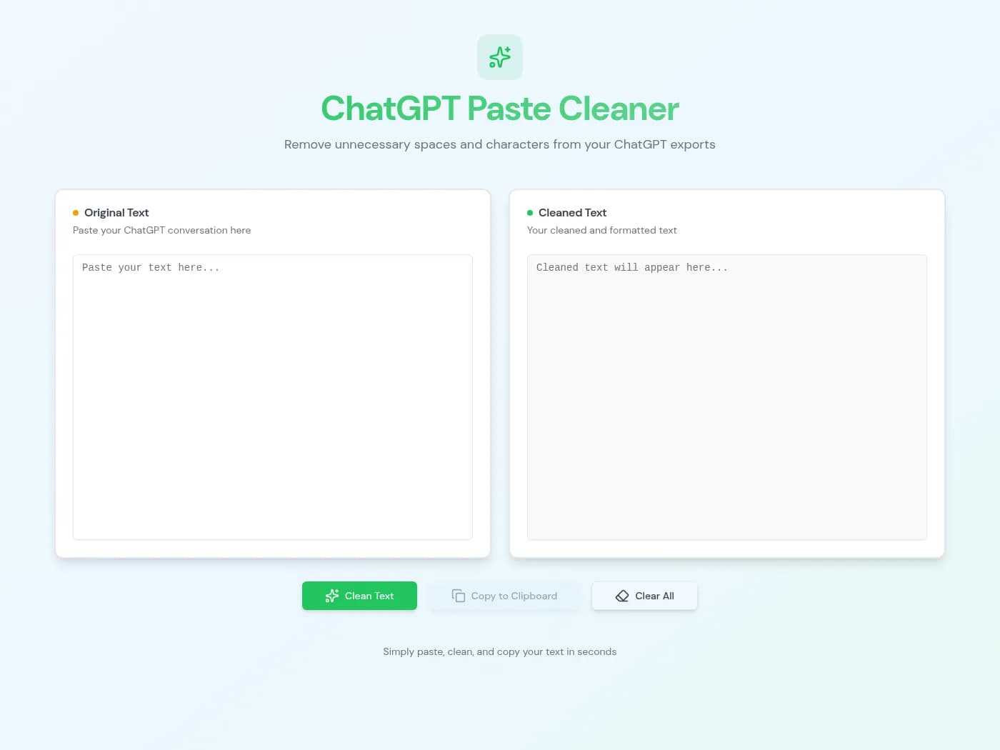ChatGPT Paste Cleaner