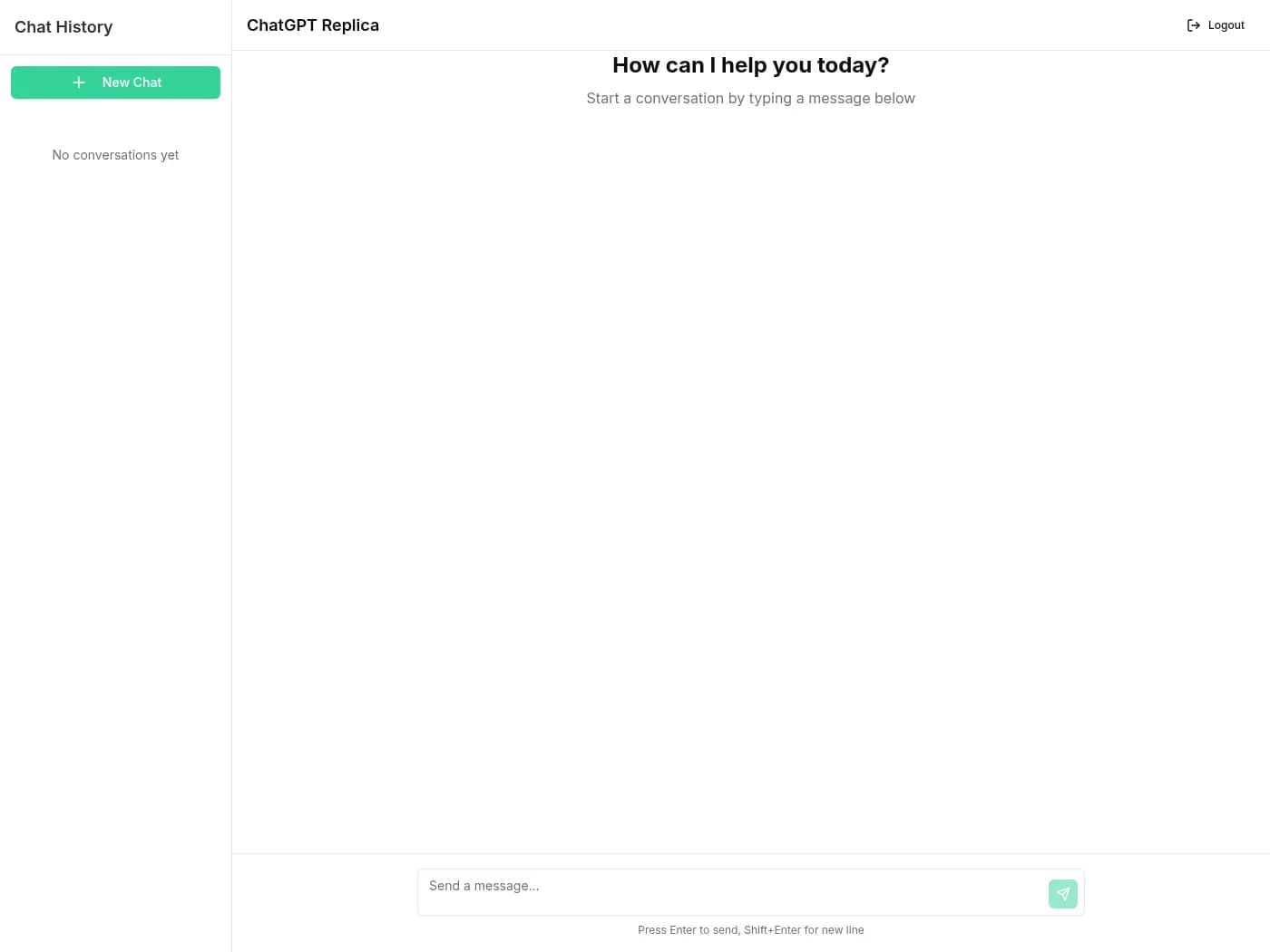 ChatGPT Replica App with Clean UI