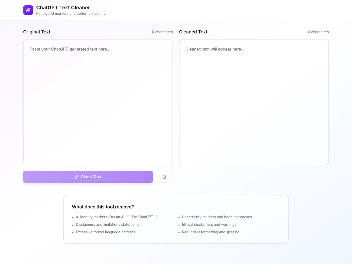 ChatGPT Text Cleaner