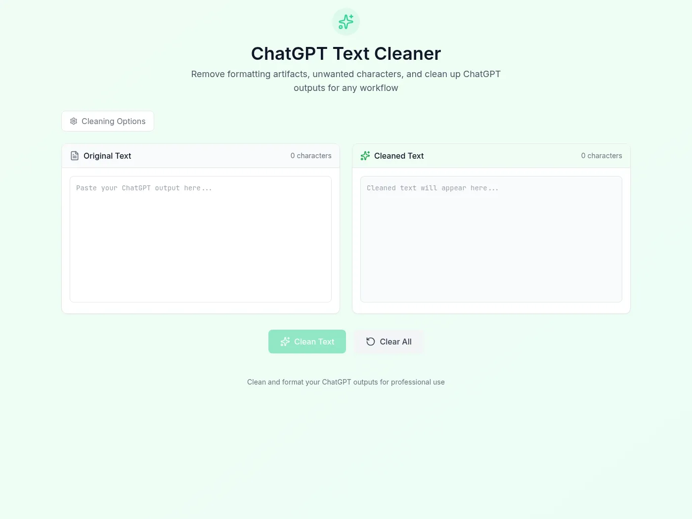 ChatGPT Text Cleaner