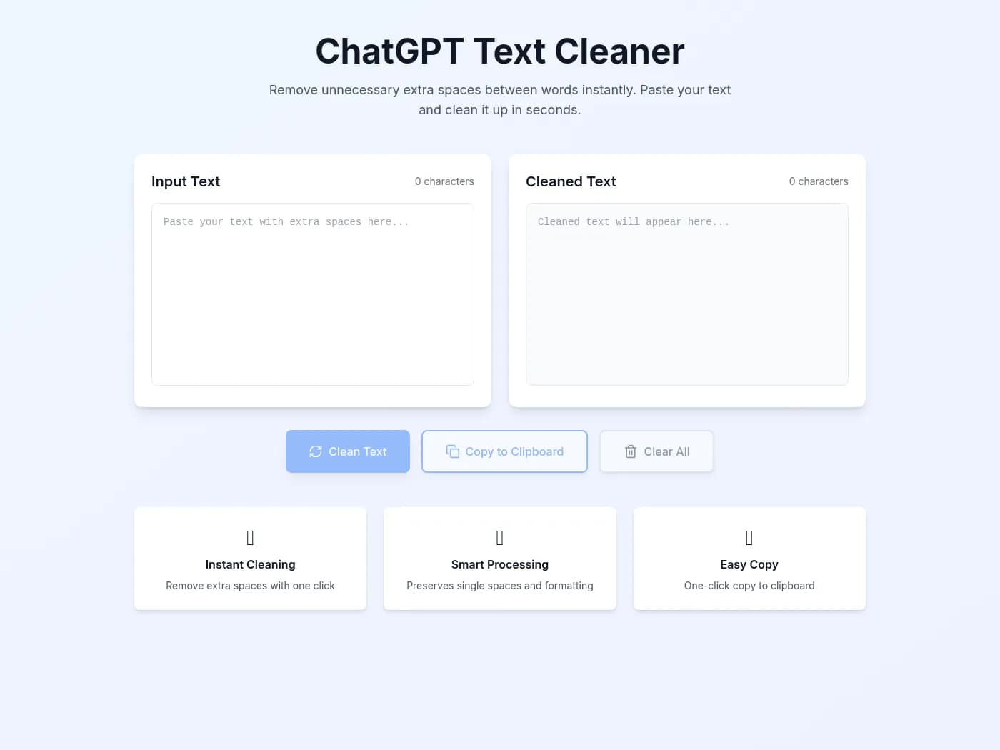 ChatGPT Text Cleaner Utility