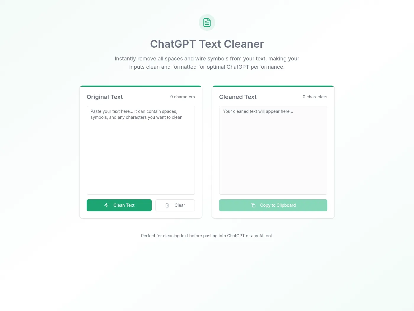 ChatGPT Text Cleaner