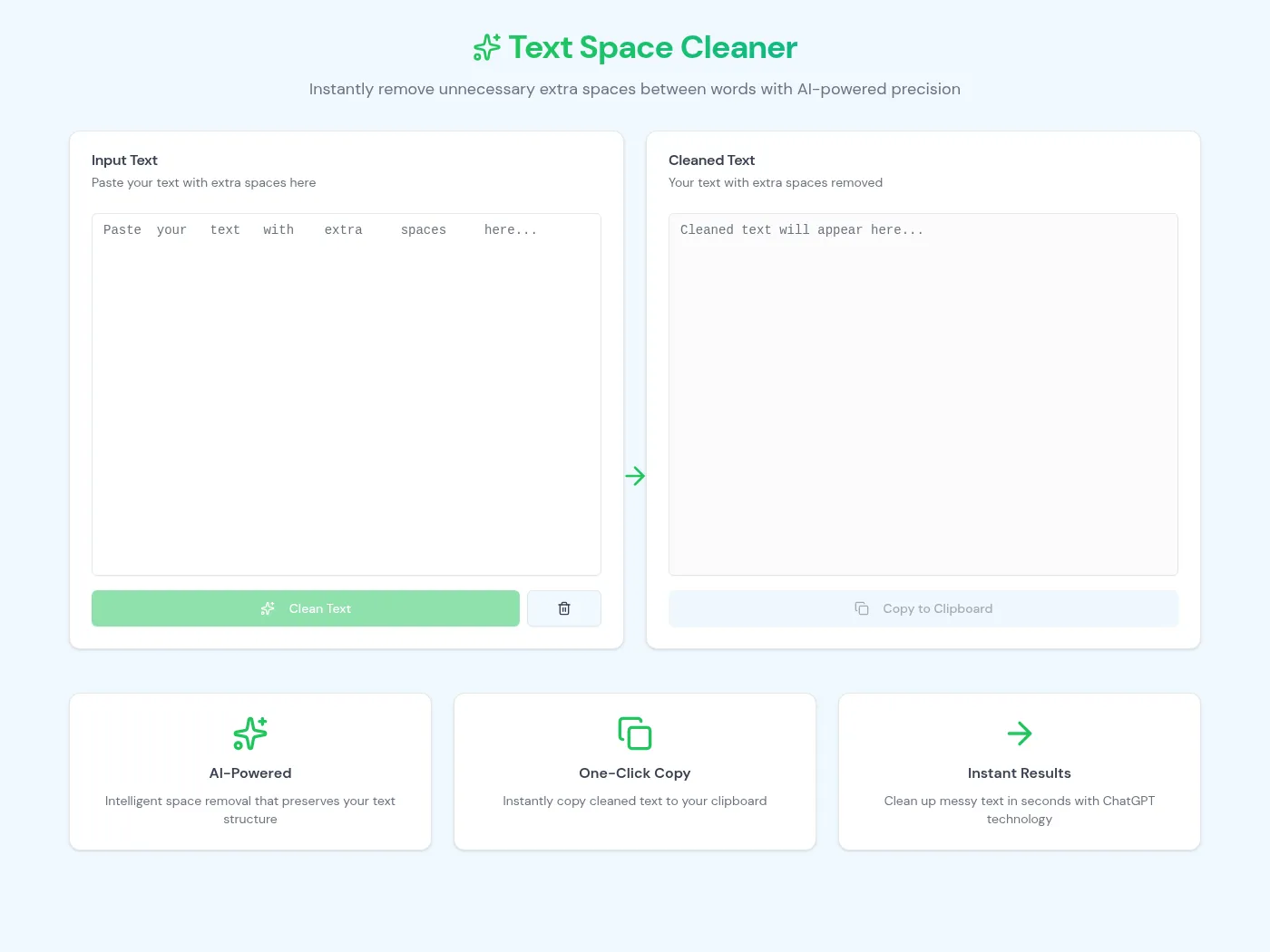ChatGPT Text Space Cleaner