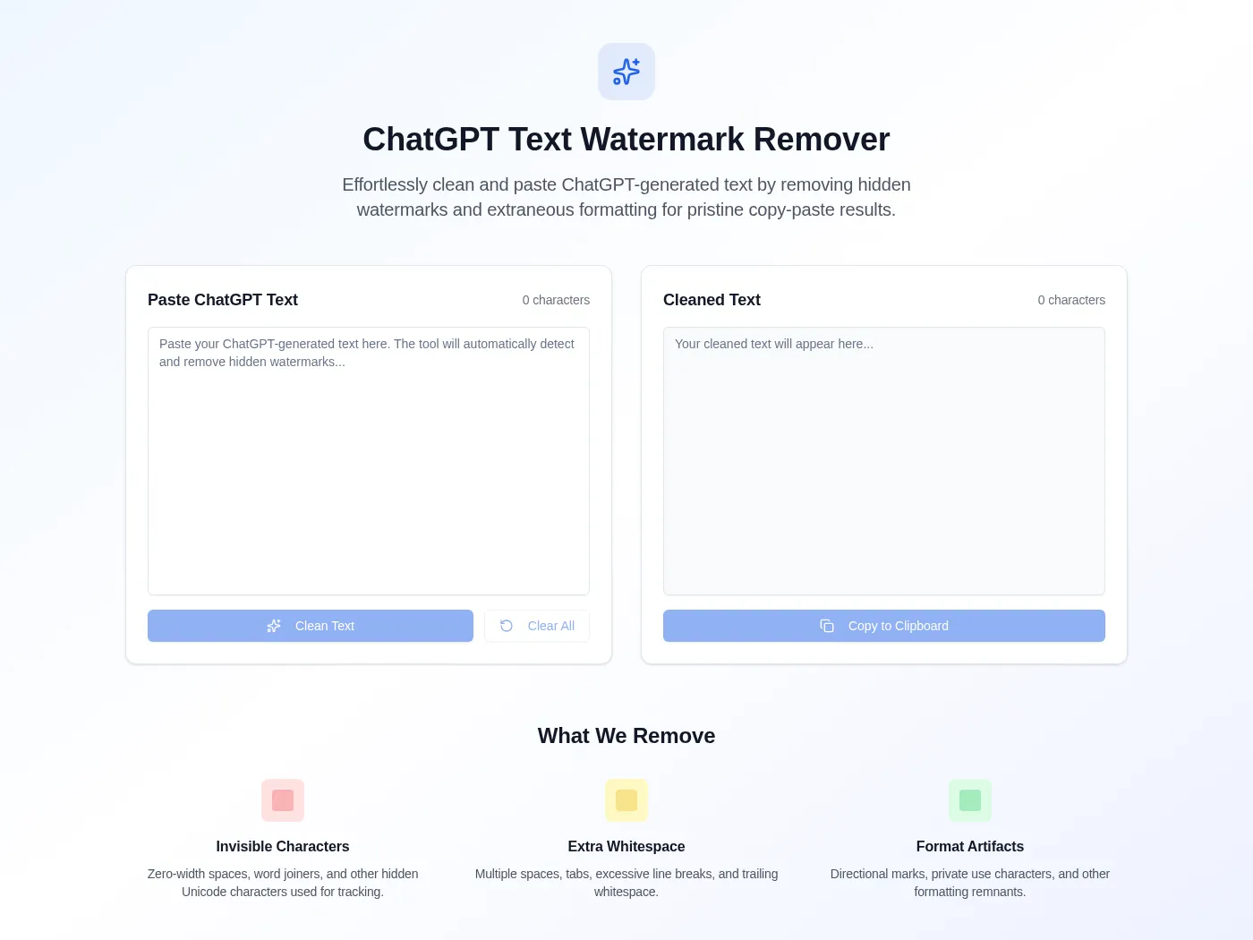 ChatGPT Text Watermark Remover