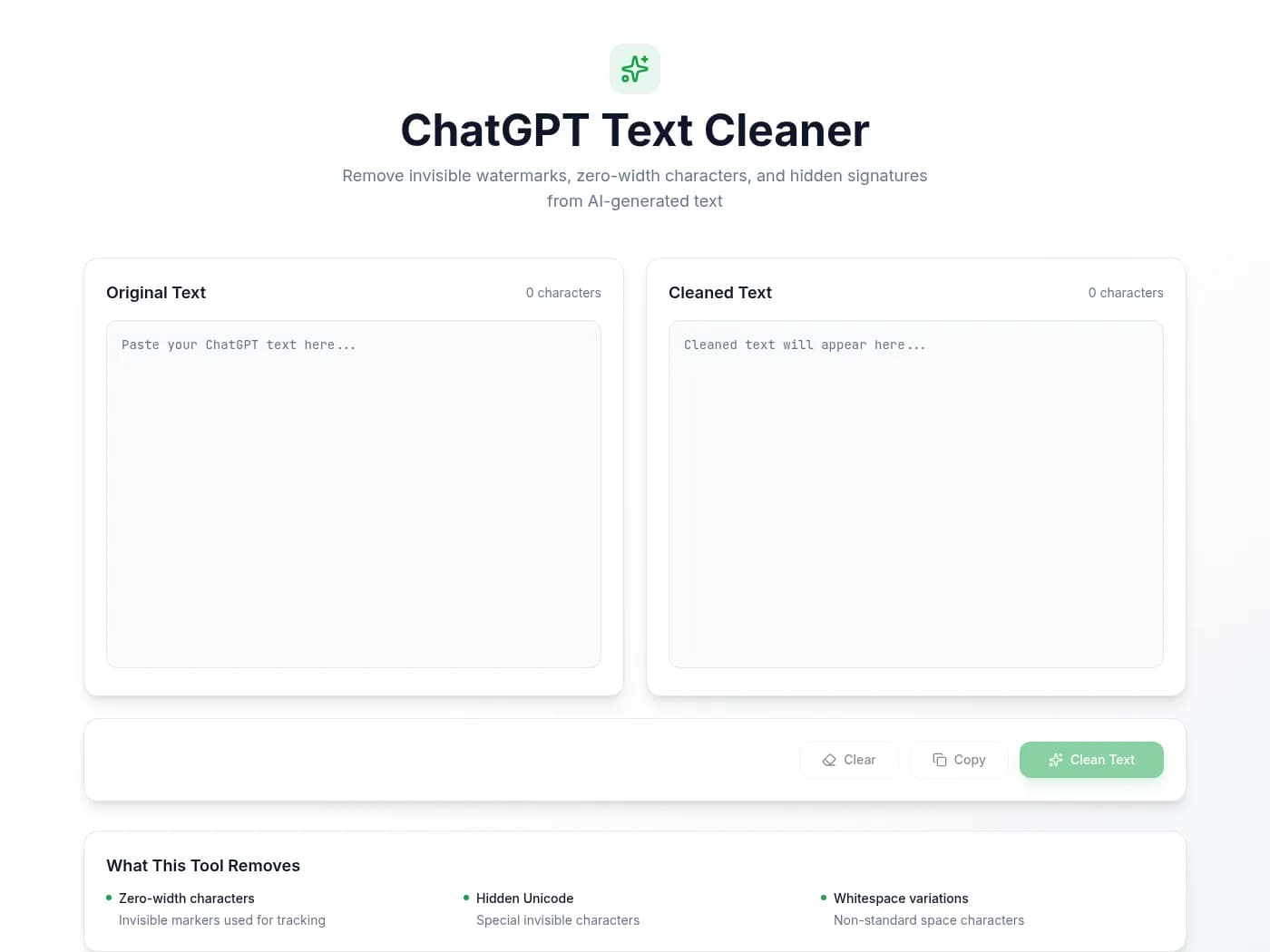 Watermark Remover for ChatGPT Text