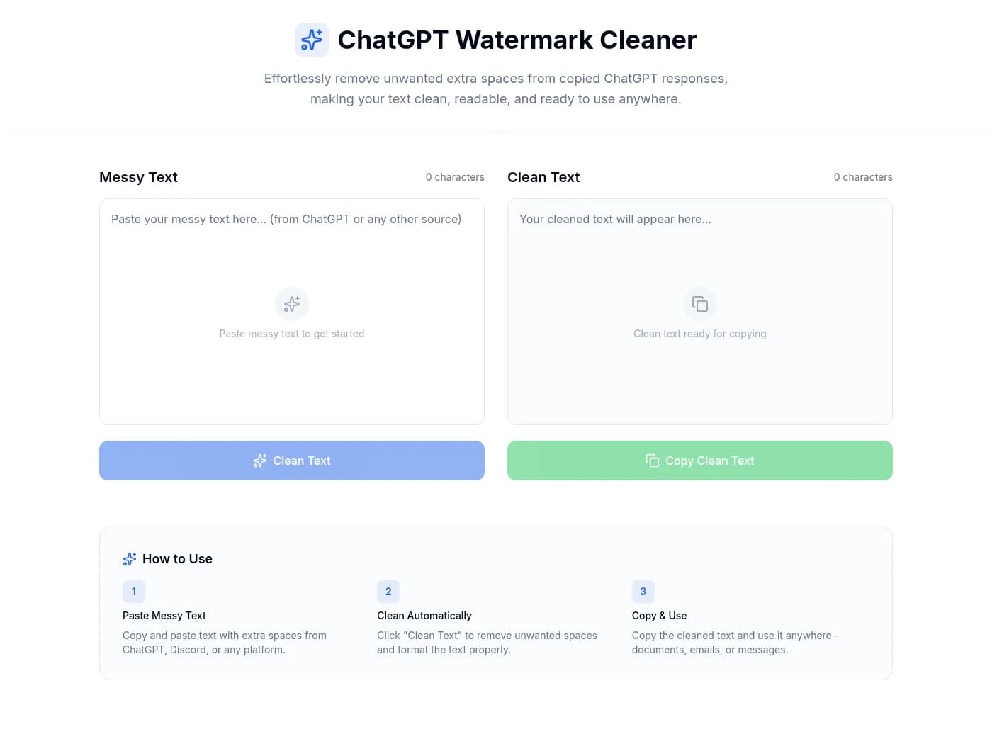 ChatGPT Watermark Cleaner