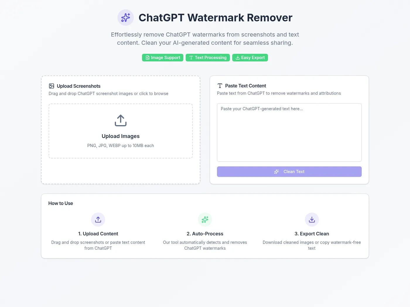 ChatGPT Watermark Remover Tool