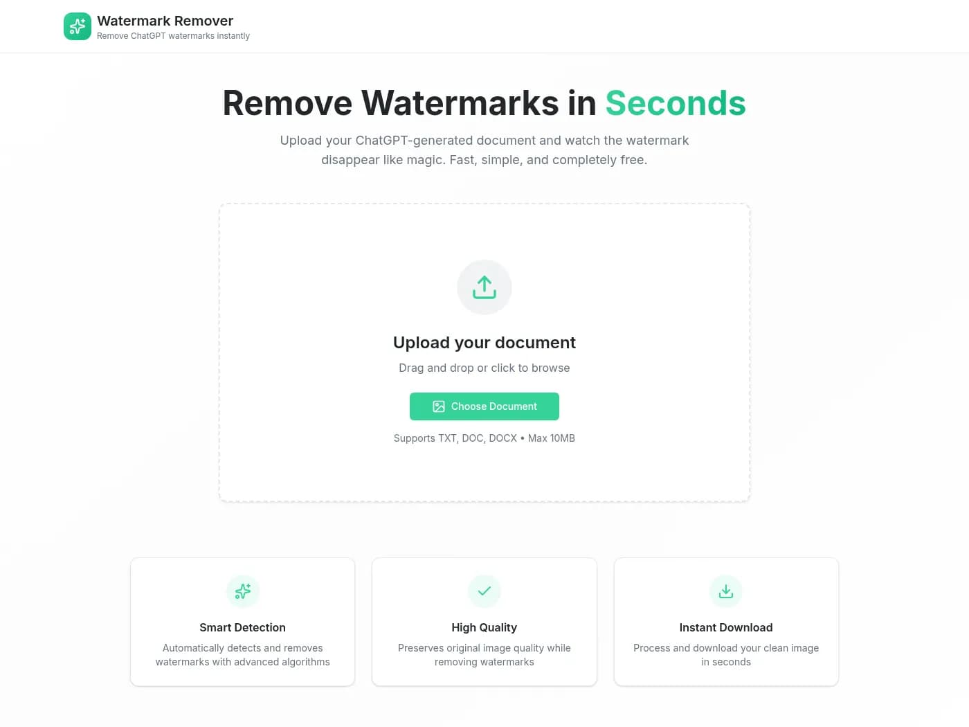 ChatGPT Watermark Remover Tool