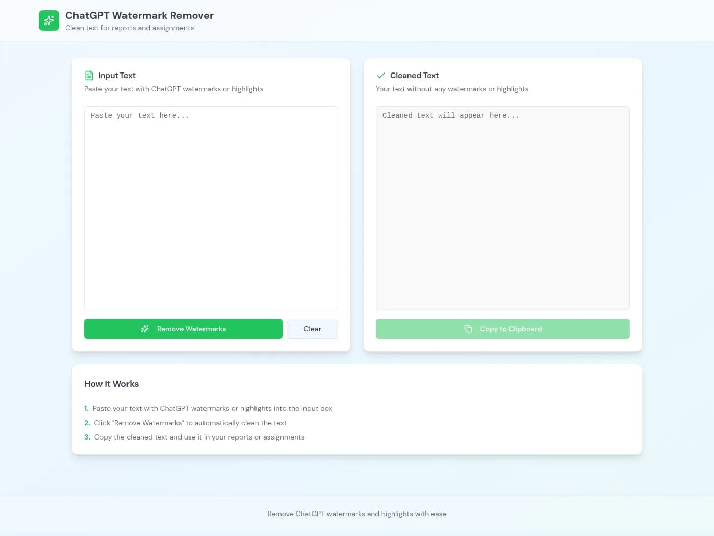 ChatGPT Watermark and Highlight Remover