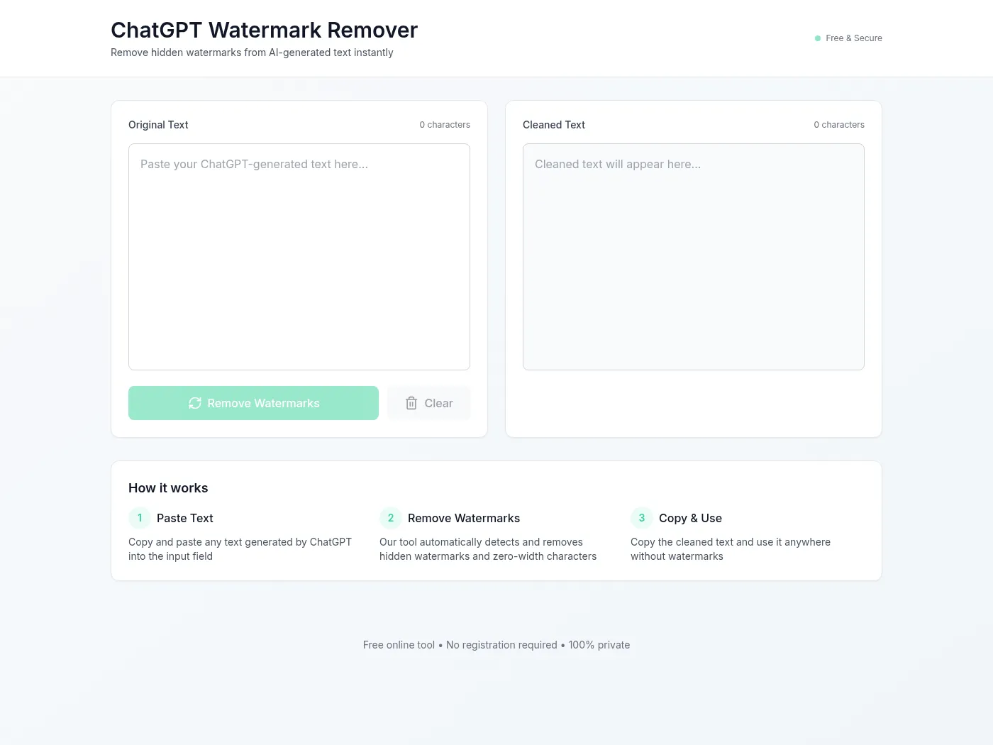 ChatGPT Watermark Remover Online