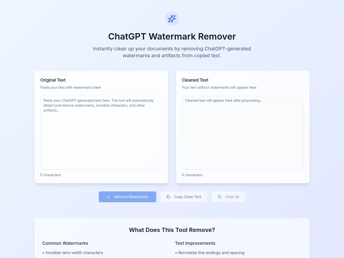 ChatGPT Watermark Remover Tool