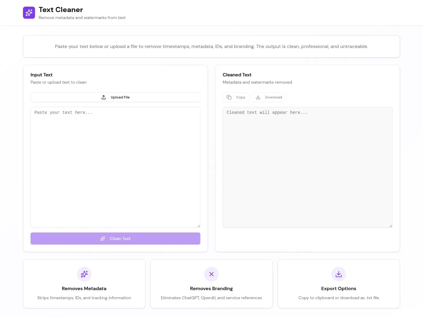 ChatGPT Watermark Remover Web App