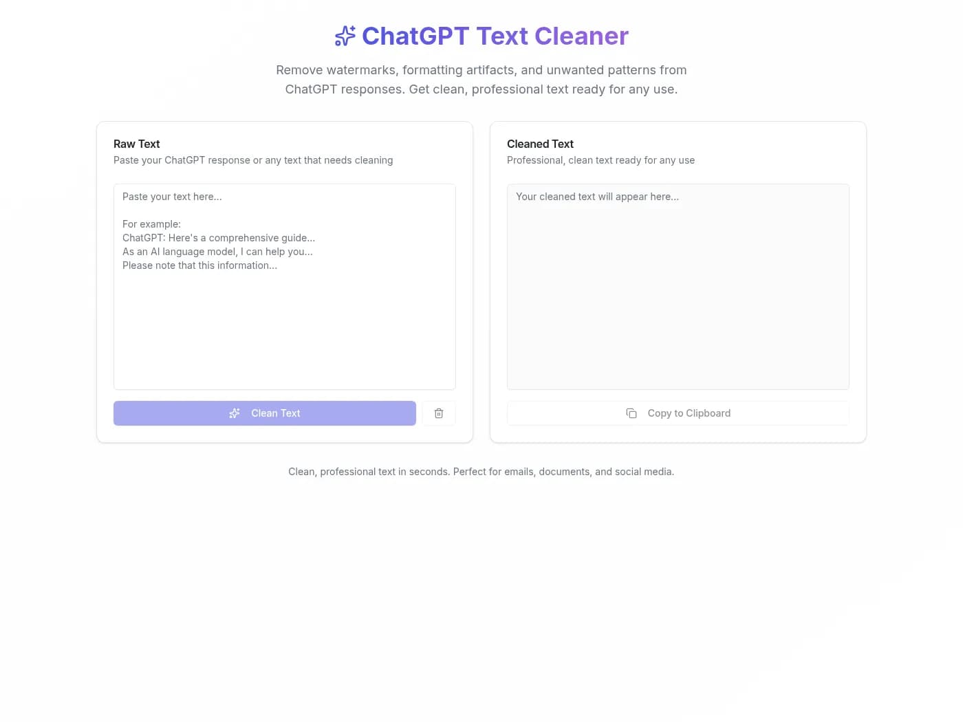 ChatGPT Watermark Text Cleaner