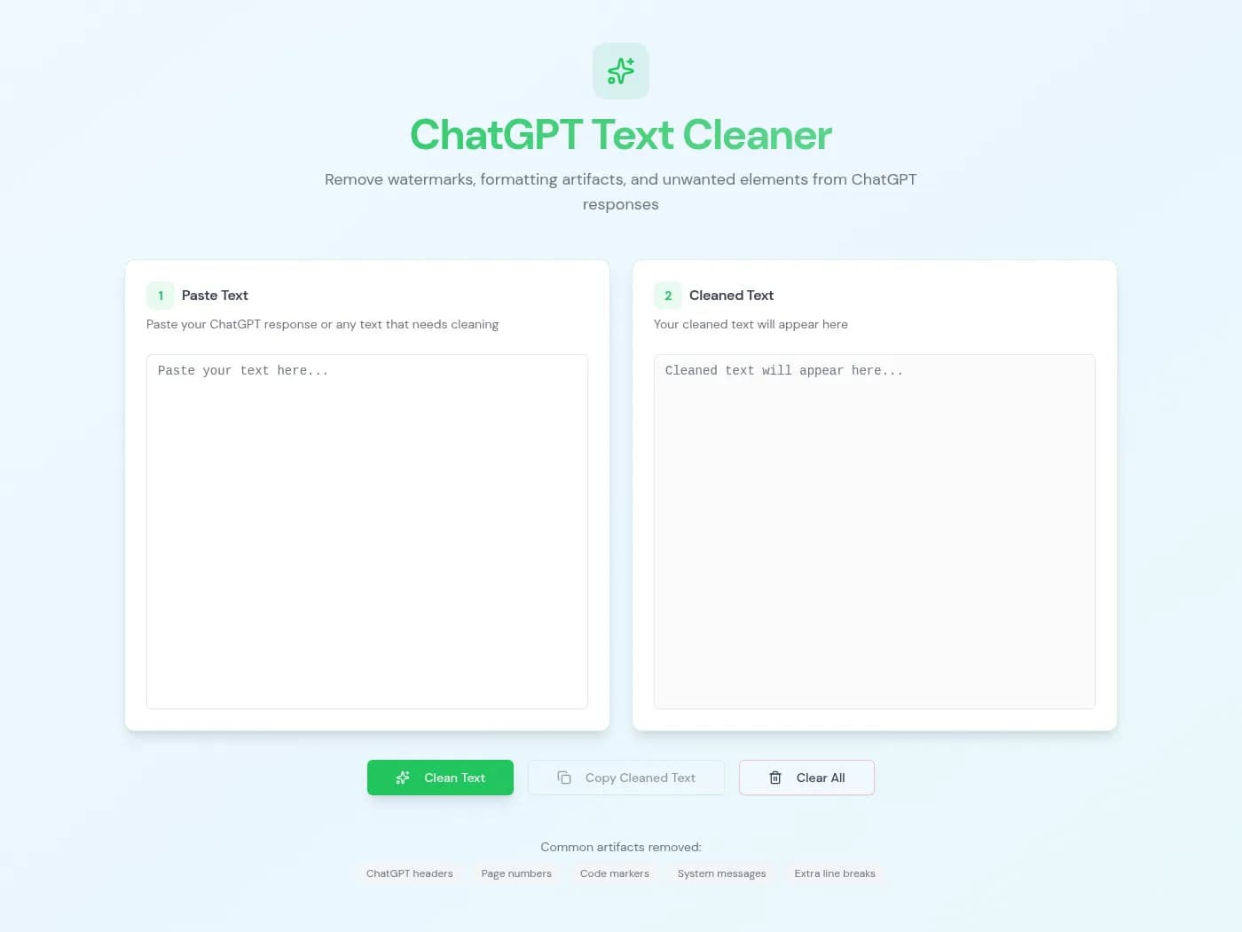 ChatGPT Watermark Text Cleaner