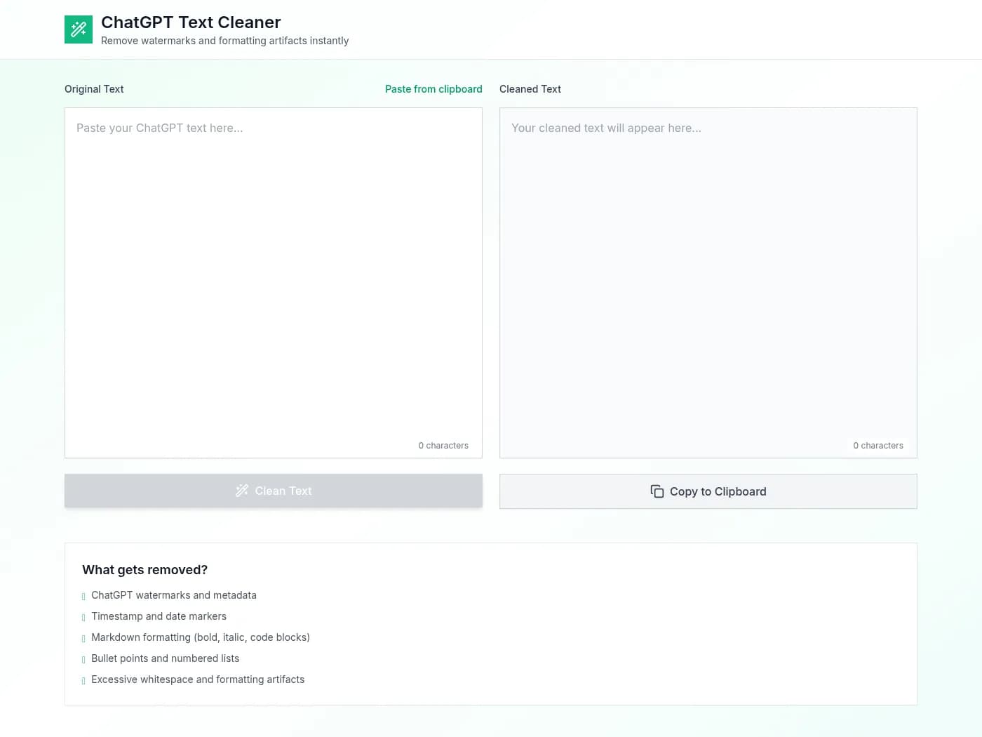 ChatGPT Watermark Text Cleaner