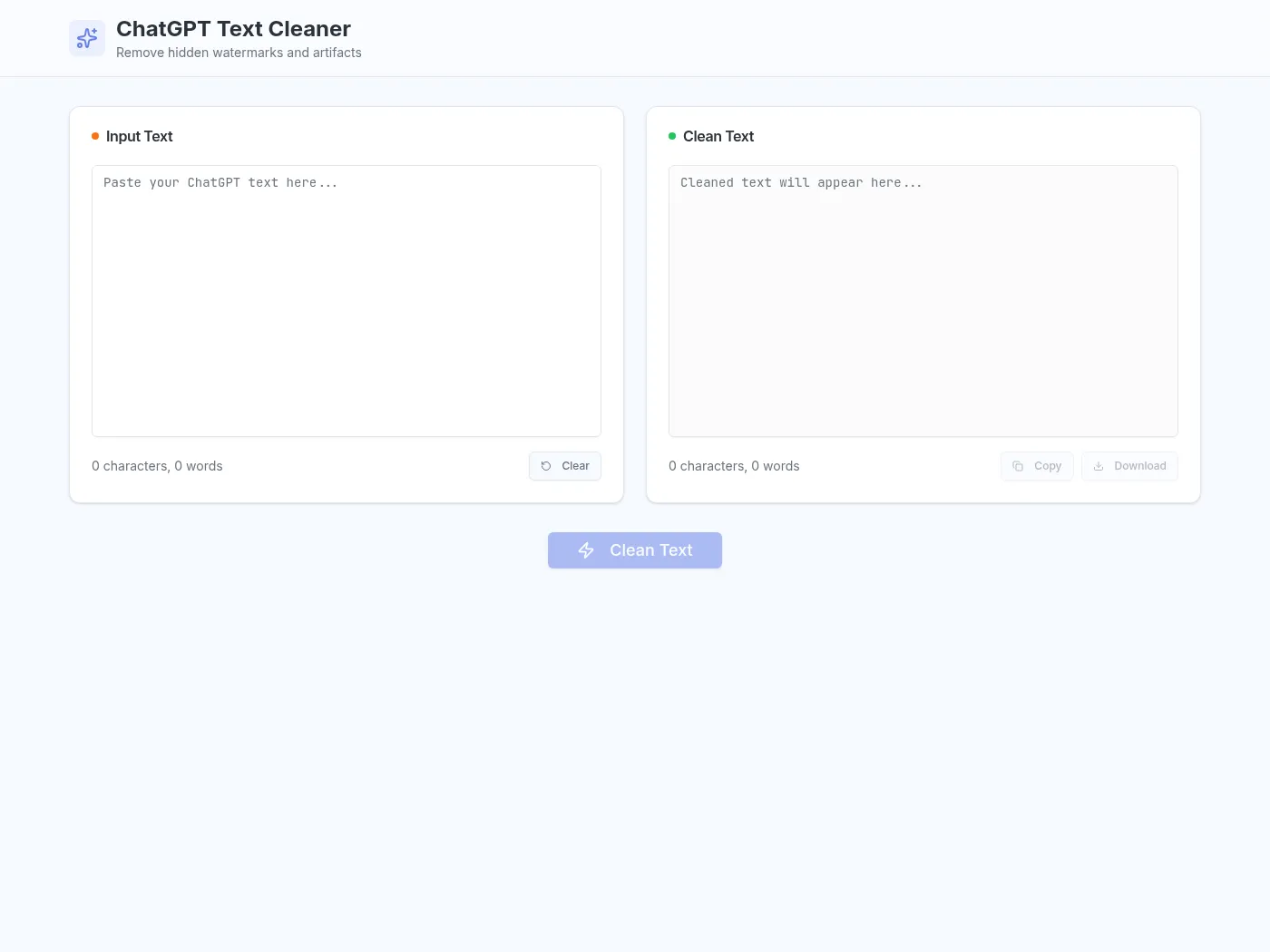 ChatGPT Watermark Text Cleaner