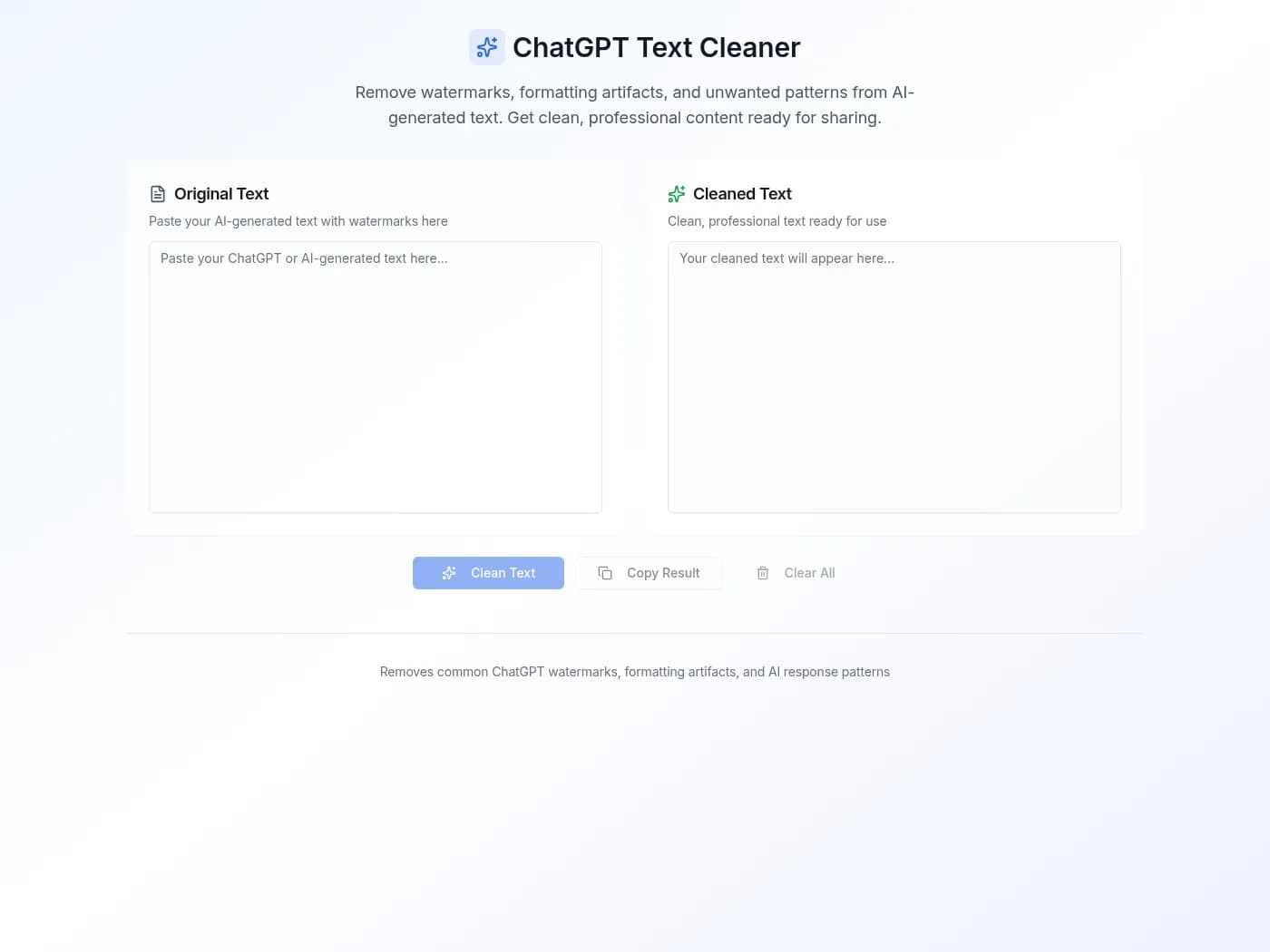 ChatGPT Watermark Text Cleaner