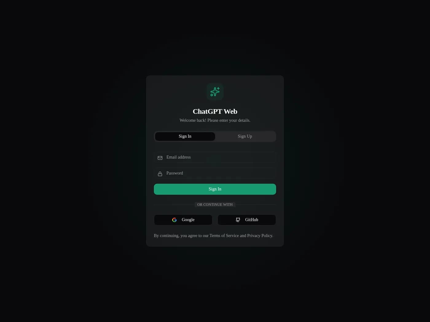 ChatGPT Web App