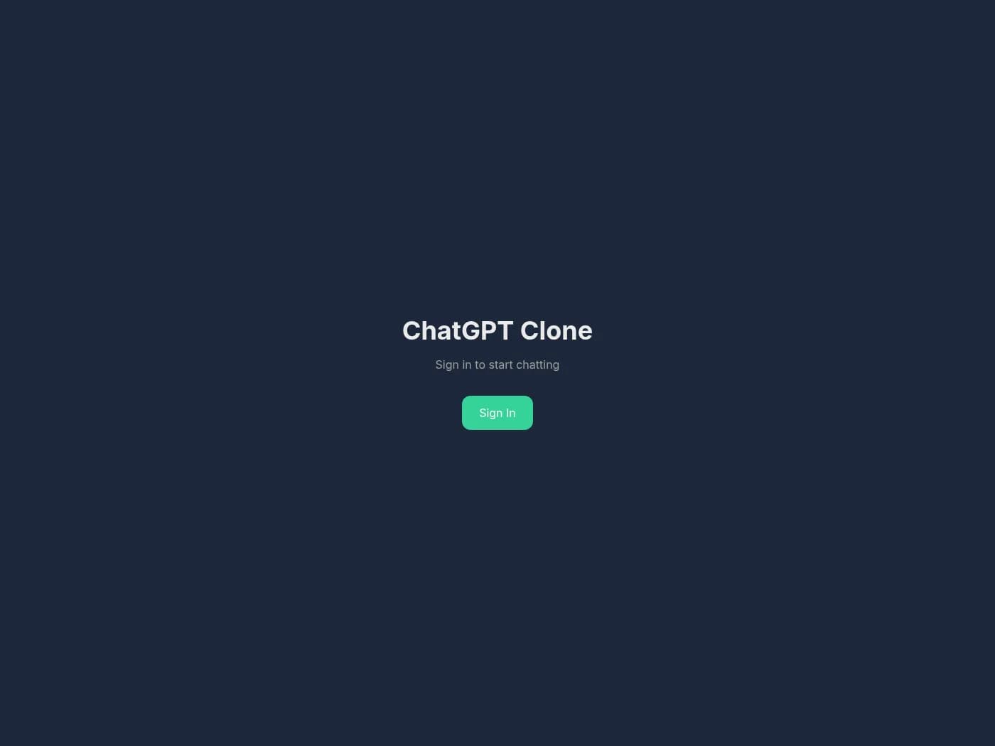 ChatGPT Web Clone