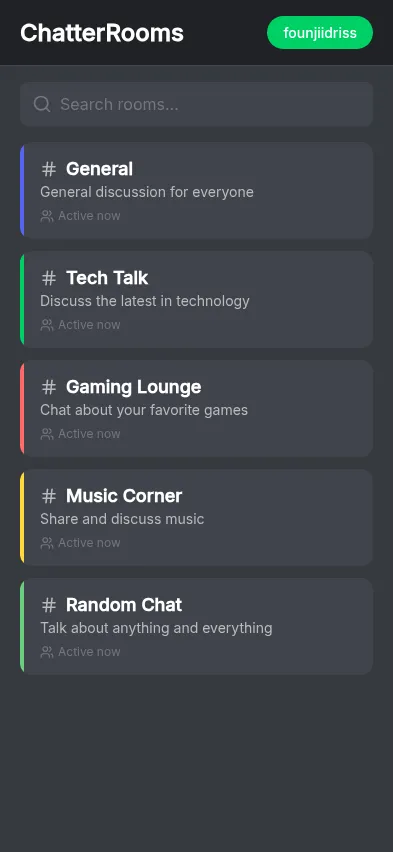 ChatterRooms: Discord-Inspired Real-Time Social Chat App