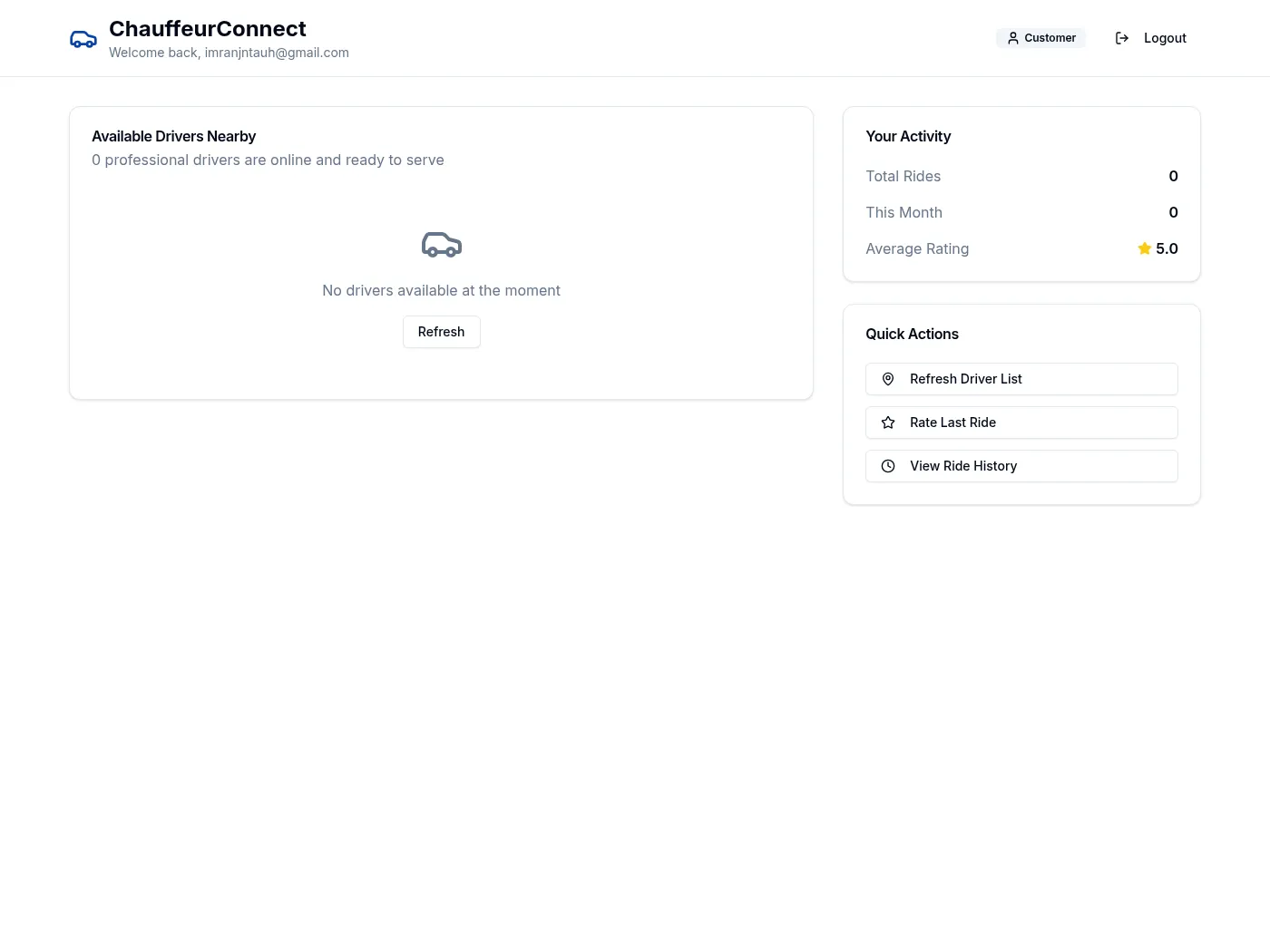ChauffeurConnect – On-Demand Personal Car Chauffeur Platform