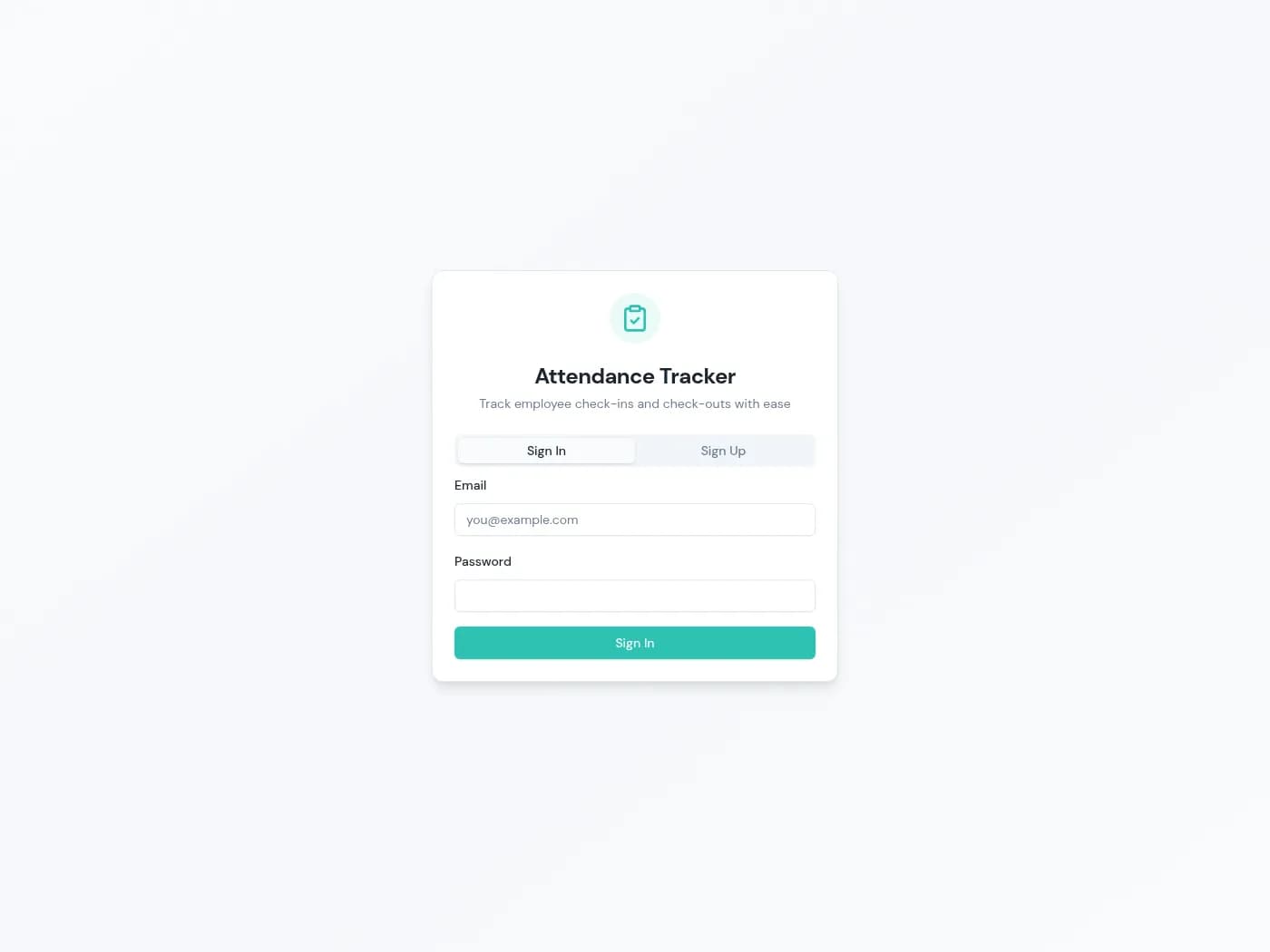 Check-in Check-out Attendance Tracker
