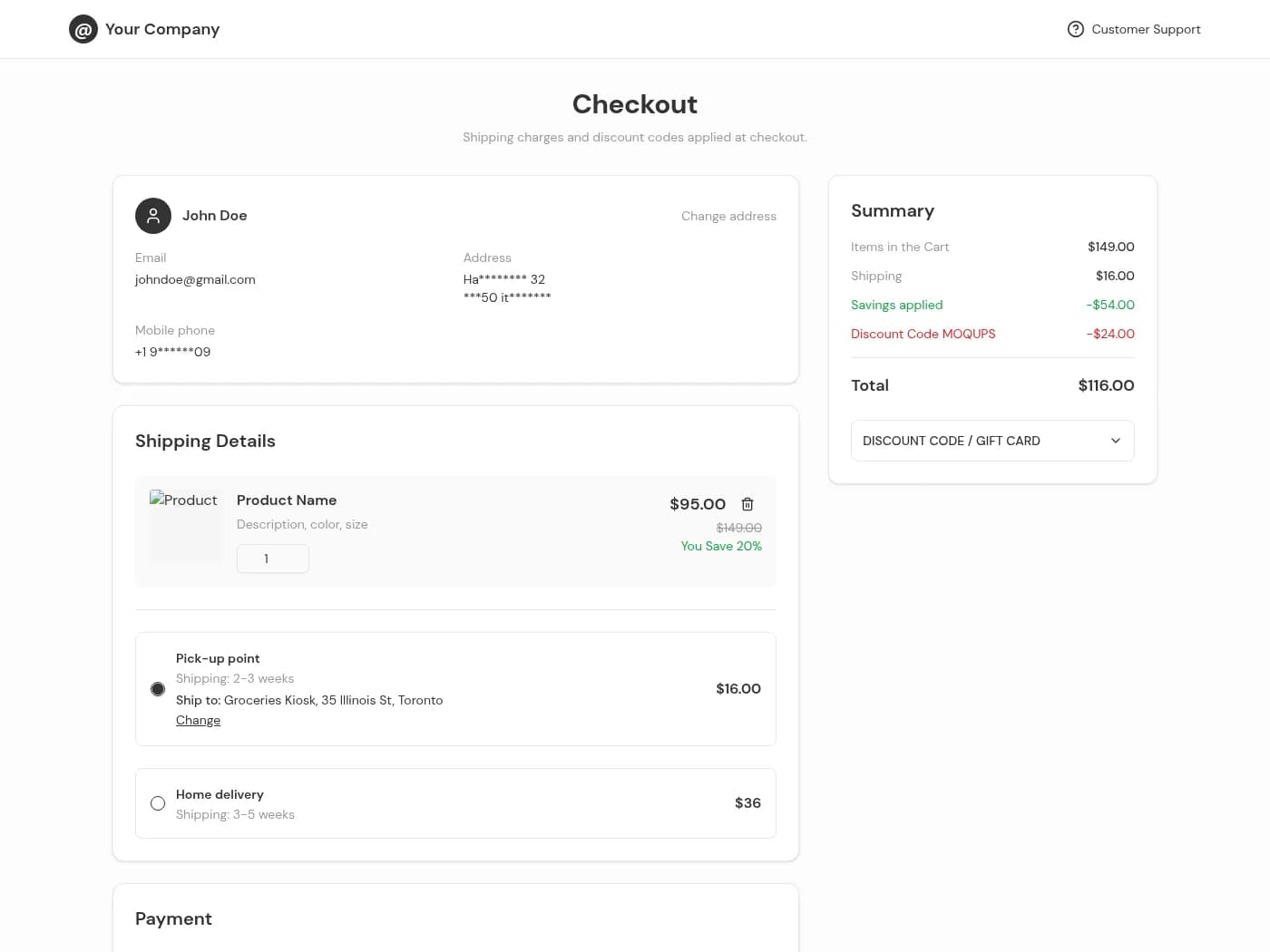 Checkout Inspired by PDF Using HTML, CSS, and Zurb Foundation