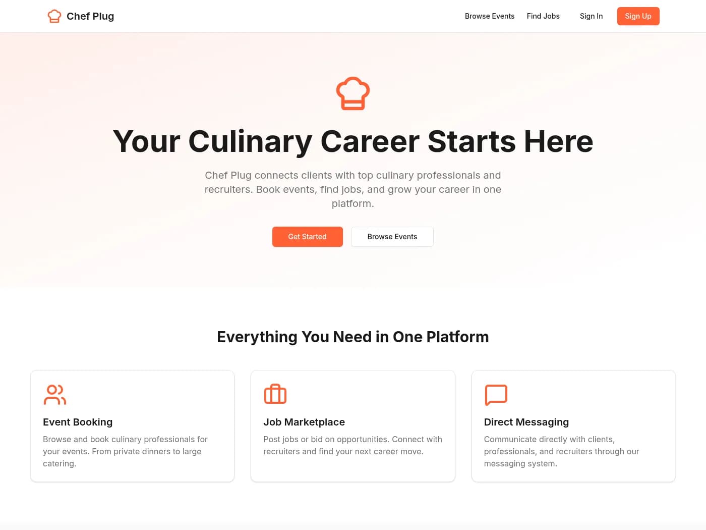 Chef Plug Platform MVP