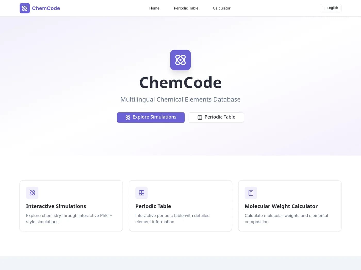 ChemCode Multilingual Web Application