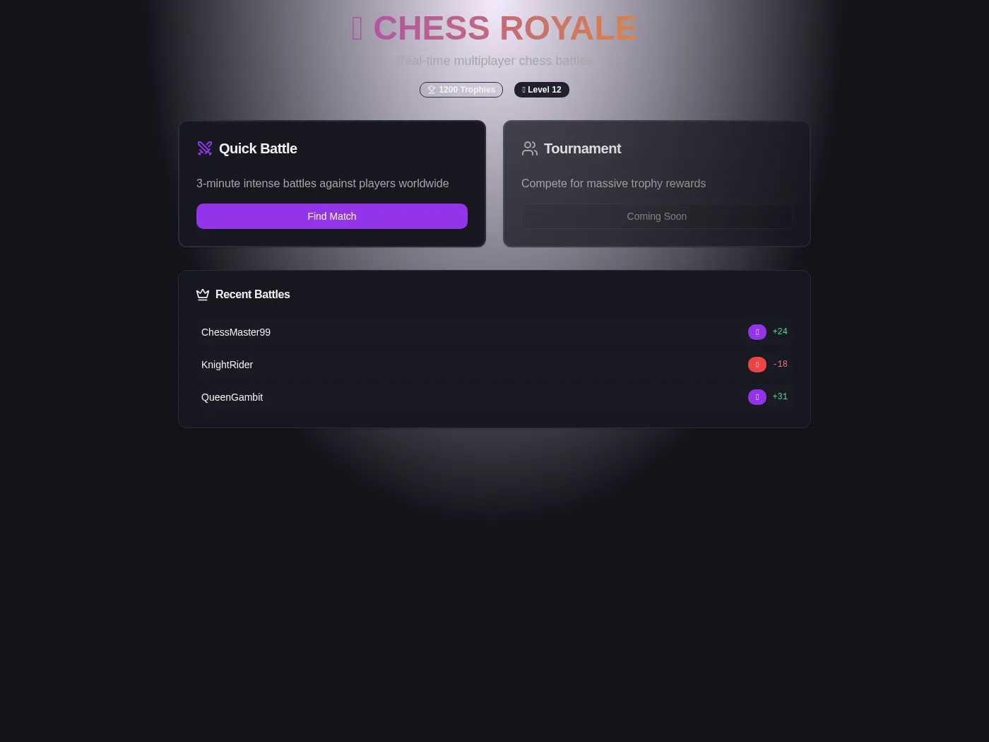 Chess Royale: Real-Time Multiplayer Chess Battles