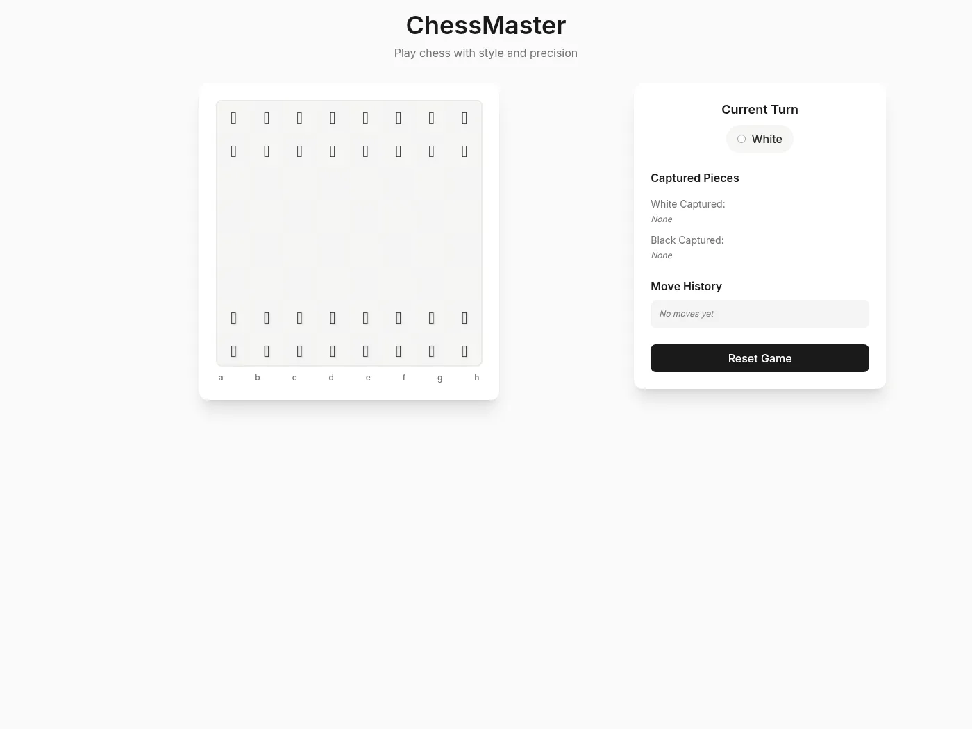 ChessMaster Web Game