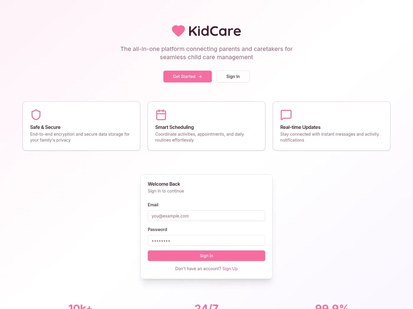 Child Care Management Platform