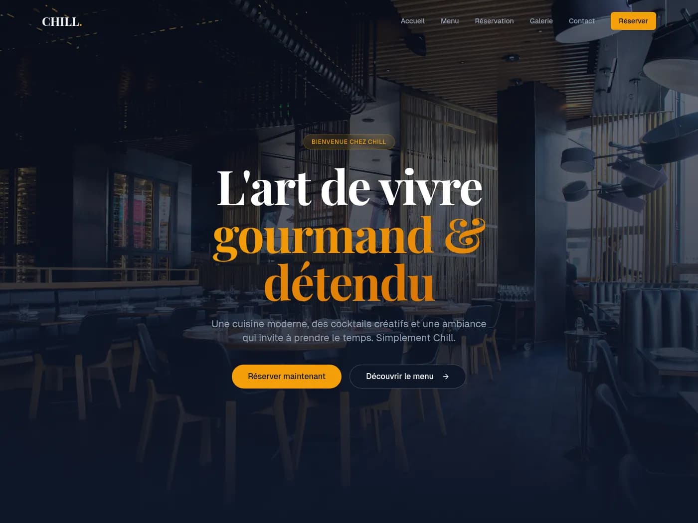 Chill Restaurant Website