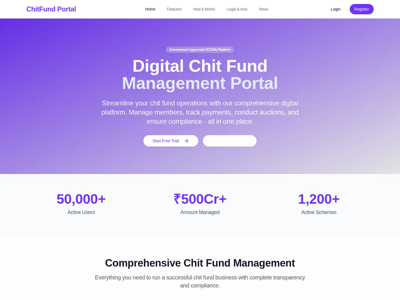 Chit Fund Management Portal