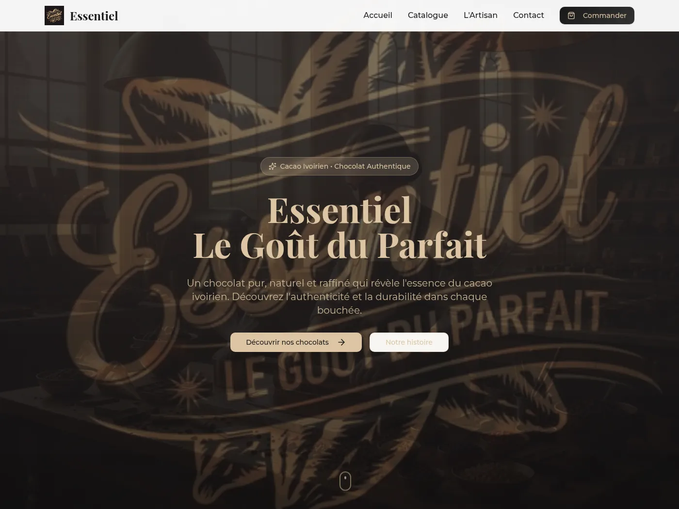 Chocolaterie Web Experience