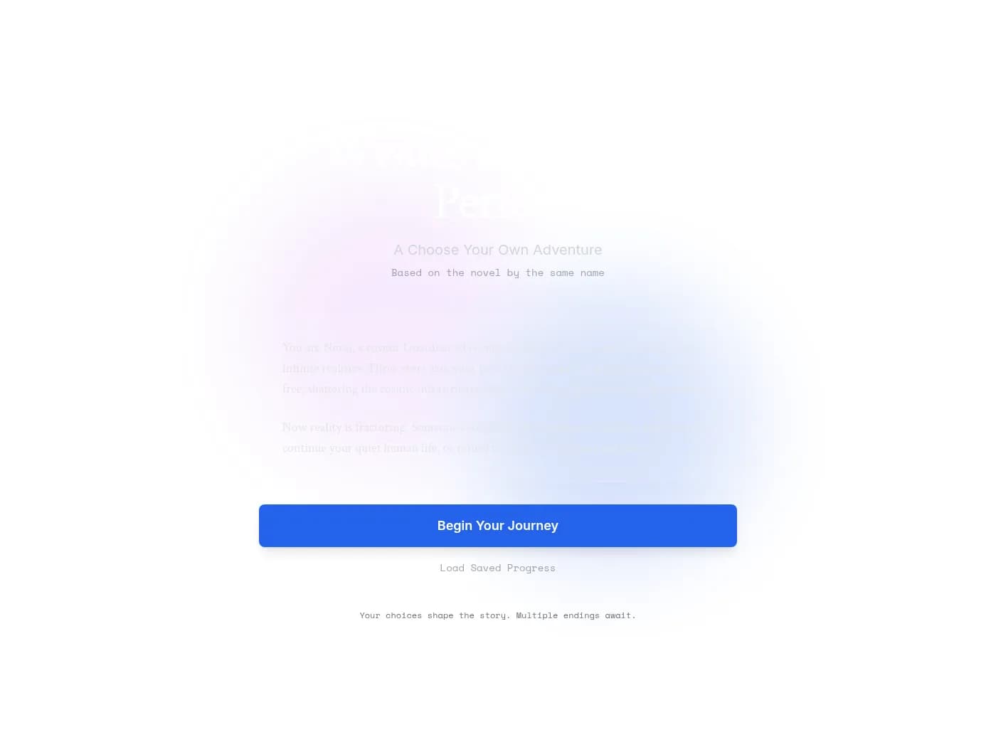 Interactive Choose Your Own Adventure Story Game