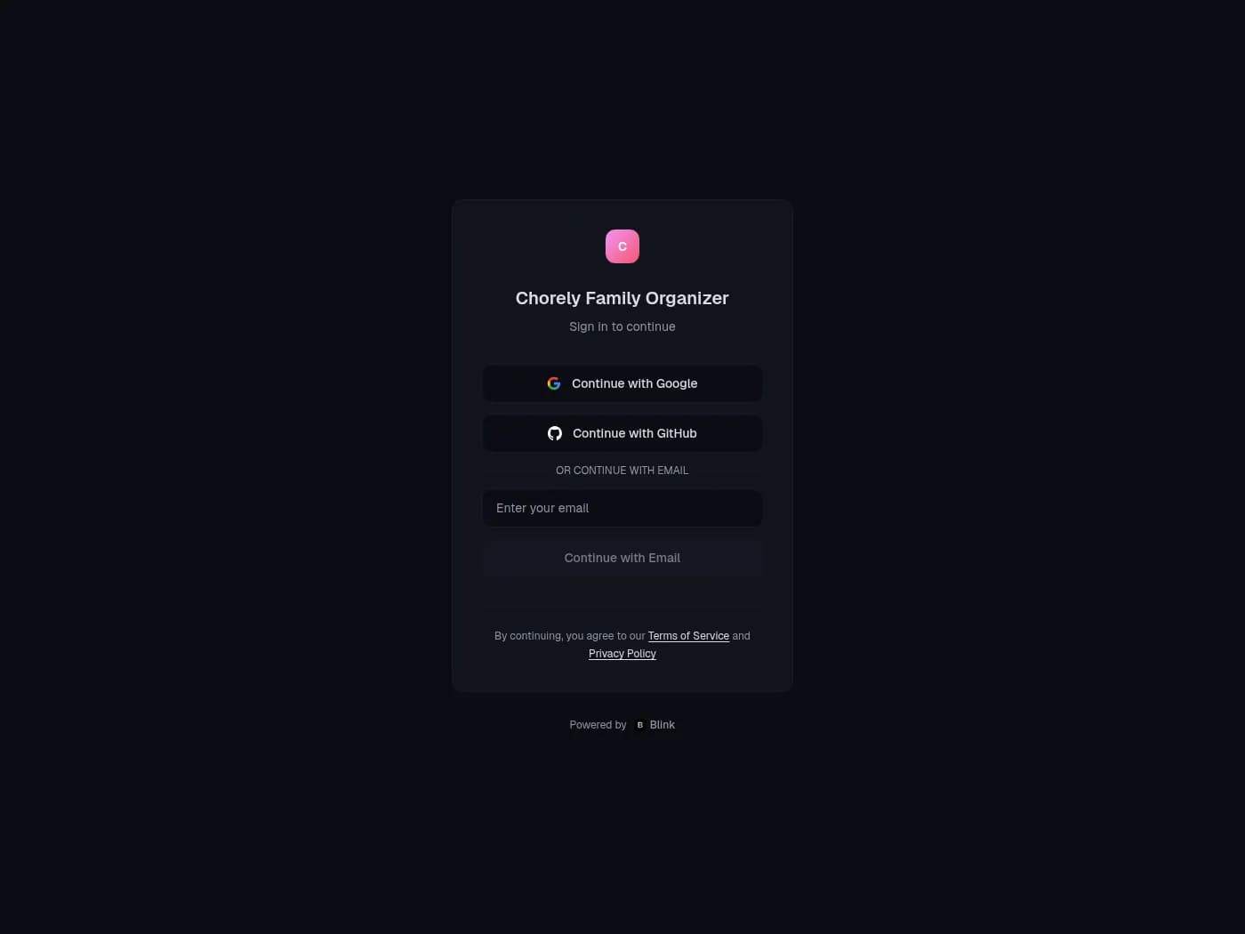Chorely Family Organizer