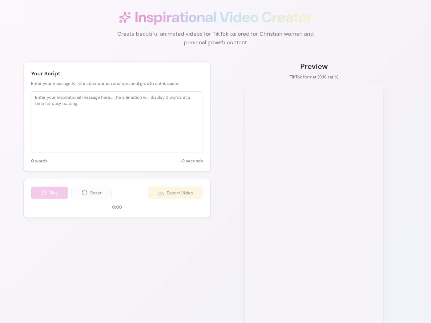 Christian Personal Growth Animated Video Generator