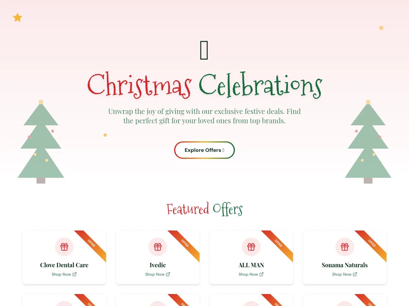 Festive XMas Landing Page