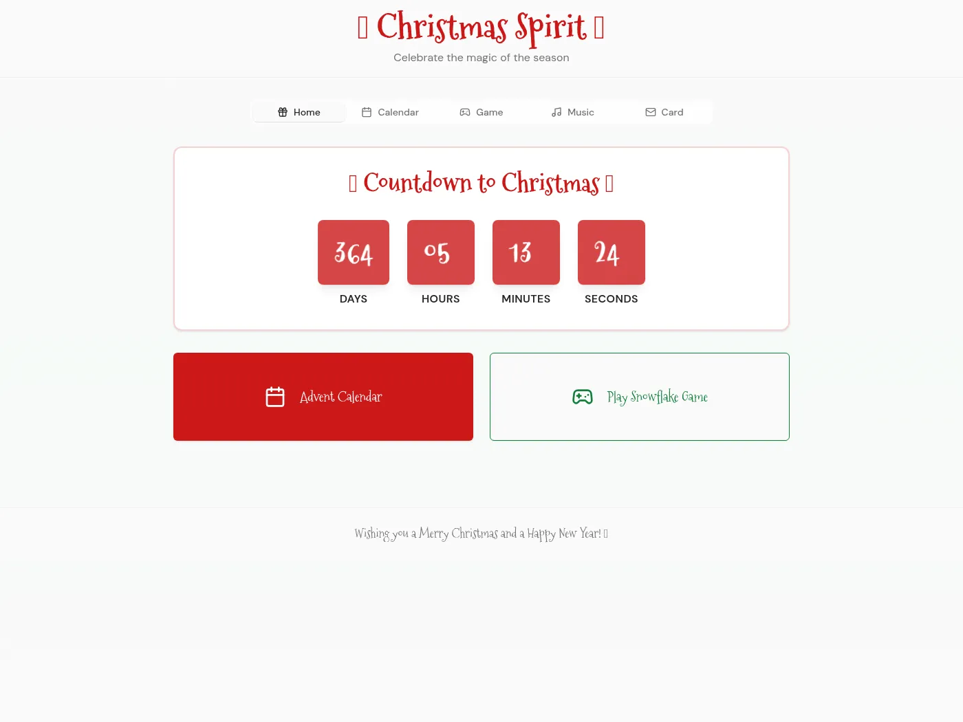 Christmas Spirit App