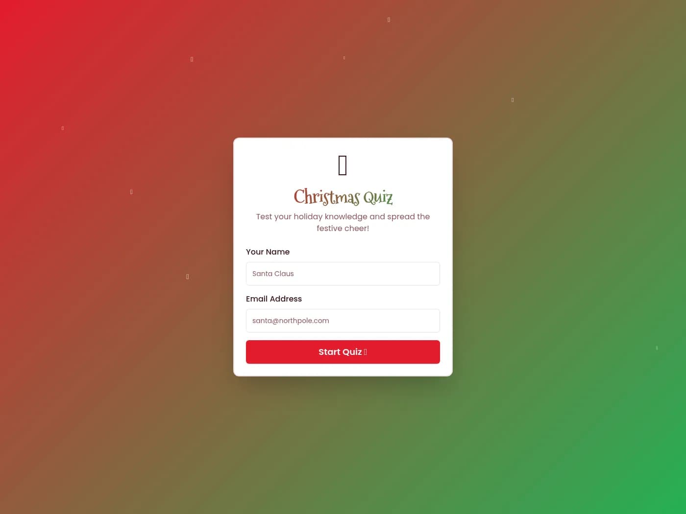 Christmas Quiz Web App