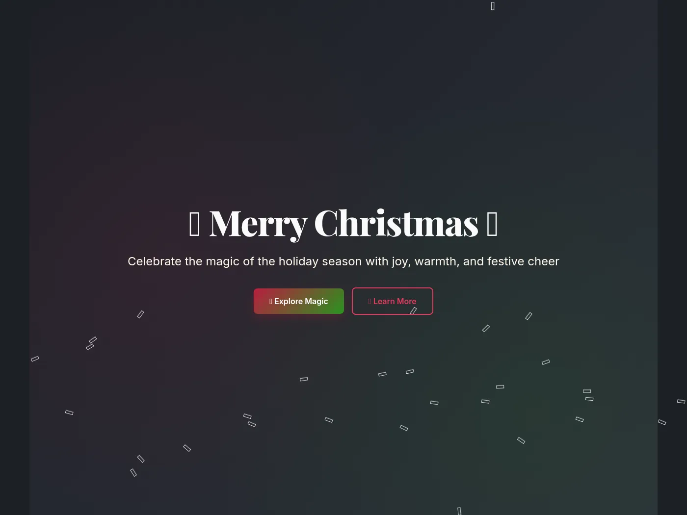 Christmas Themed HTML Landing Page