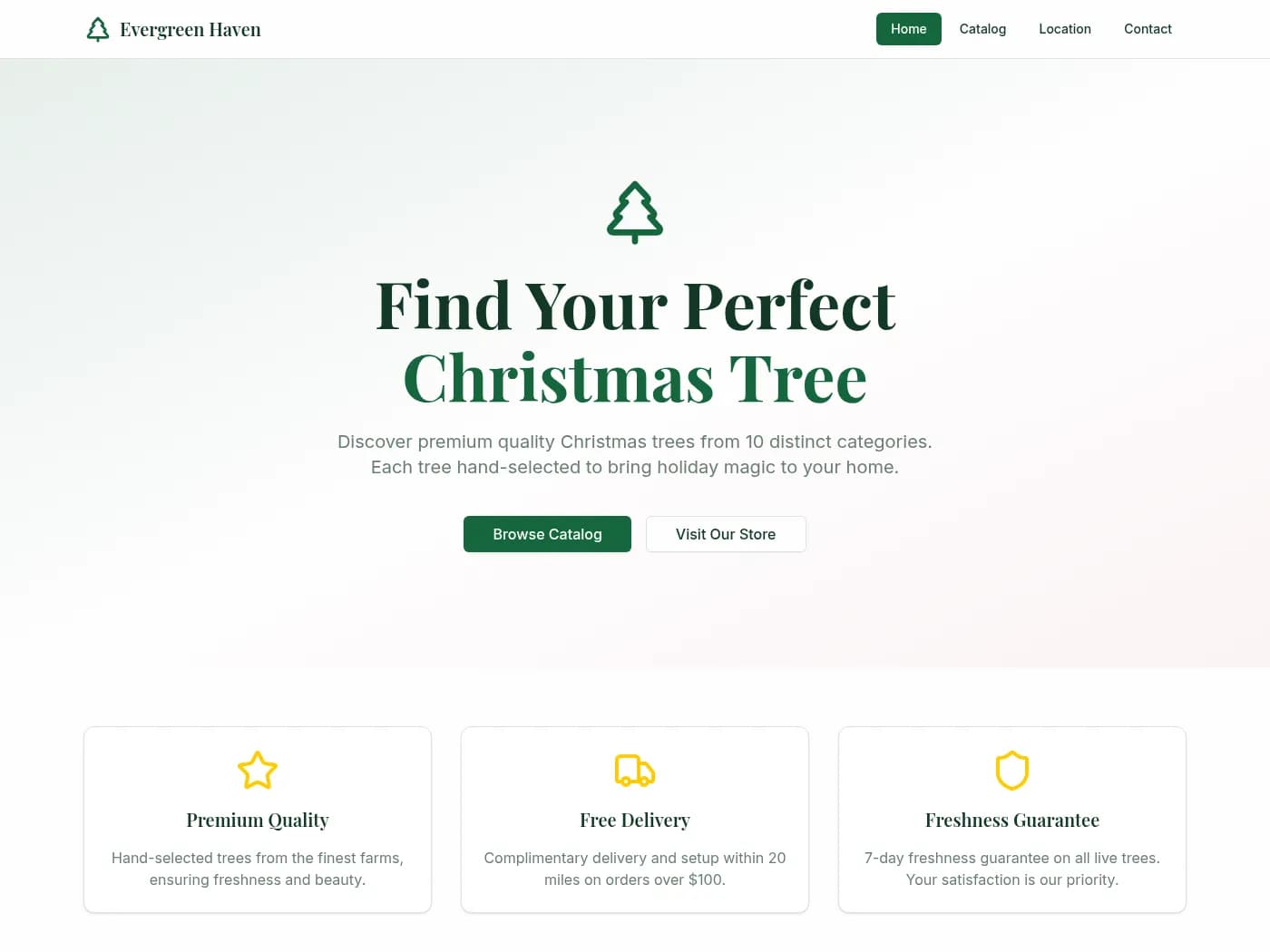 Christmas Tree Catalog Web Portal