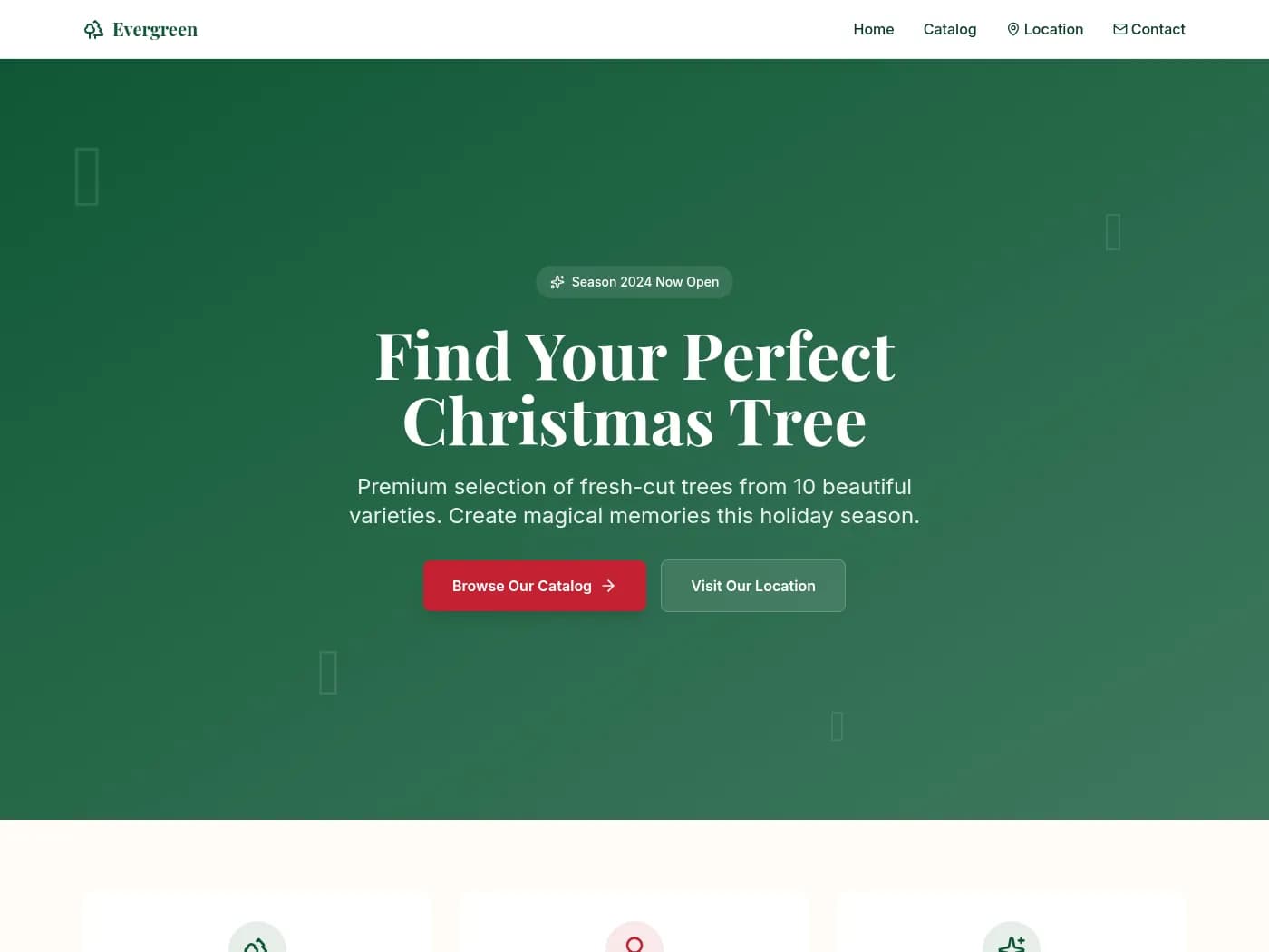 Christmas Tree Catalog Website